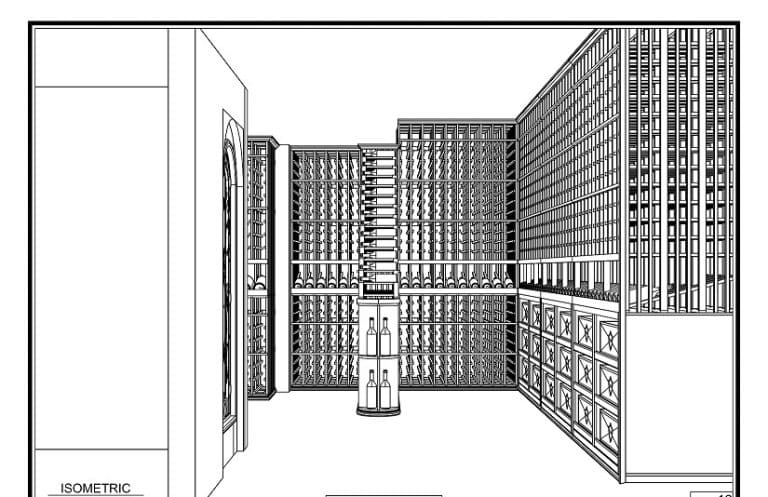 wine cellar design 3d drawings Brentwood California | Los Angeles ...