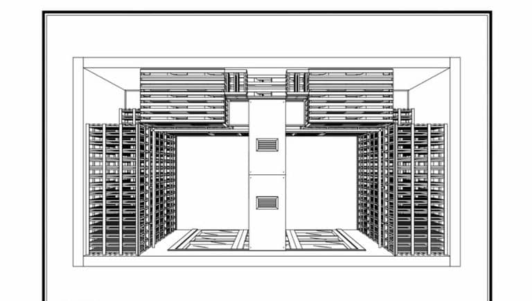 3d wine cellar rack drawing design | Los Angeles Custom Wine Cellars
