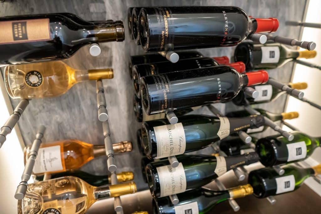 Triple-Deep Metal Peg Wine Racking System for Small Modern Wine Cellars ...