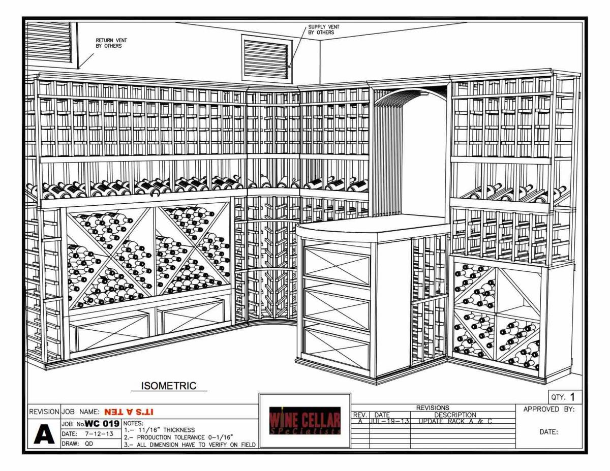 Home Wine Cellar Design for a Basement by Los Angeles Experts